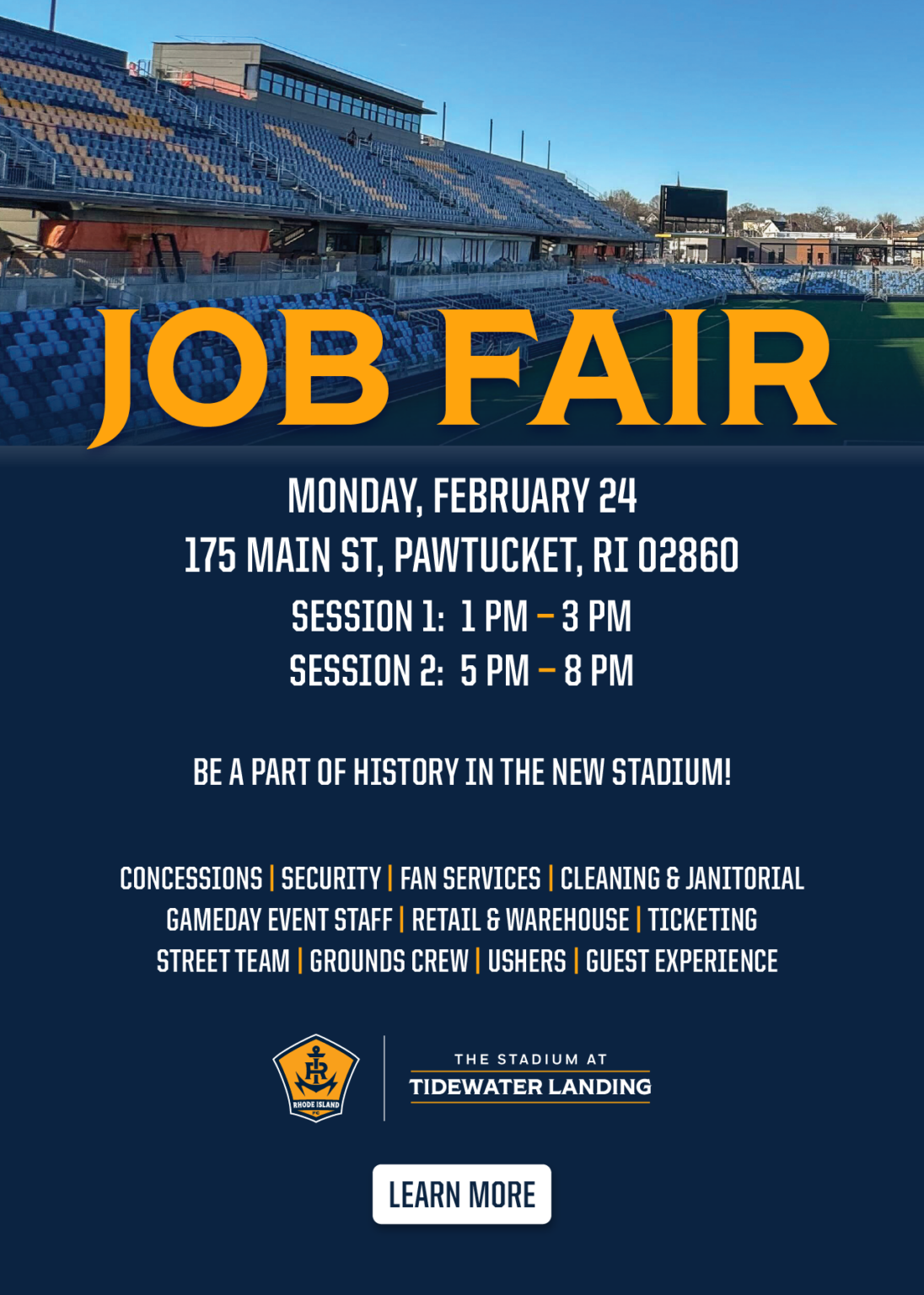 Tidewater Landing Soccer Stadium Job Fair – William E. Tolman