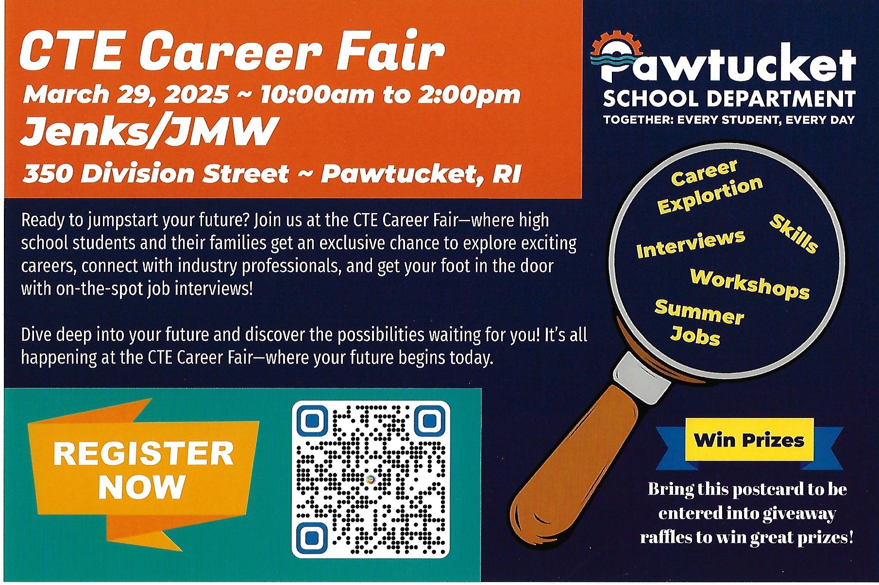 CTE Career Fair – March 29th, 2025 – Pawtucket School Department