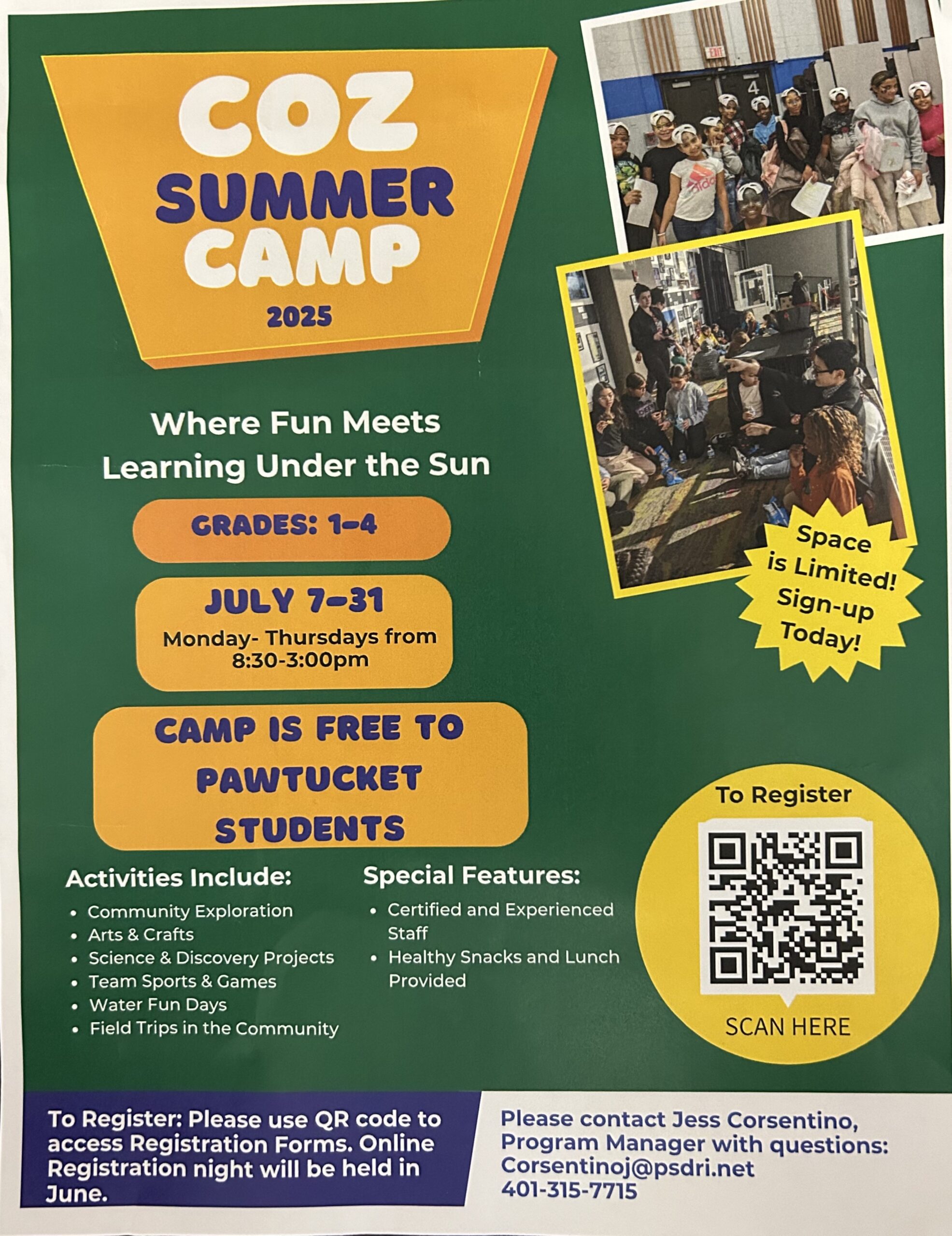 2025 Summer Programs & Activities – Pawtucket School Department