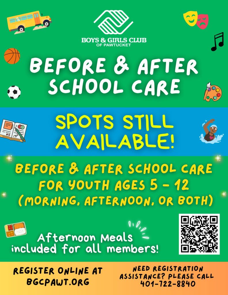 Before and After School Care at the Club – Pawtucket School Department